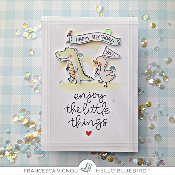 Spring Banner Script Stamp – Hello Bluebird, LLC